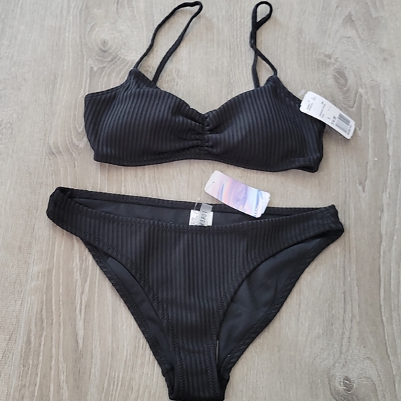 Forever 21 | Swim | New Forever2 Black Swim Top Bottom Bikini Set ...